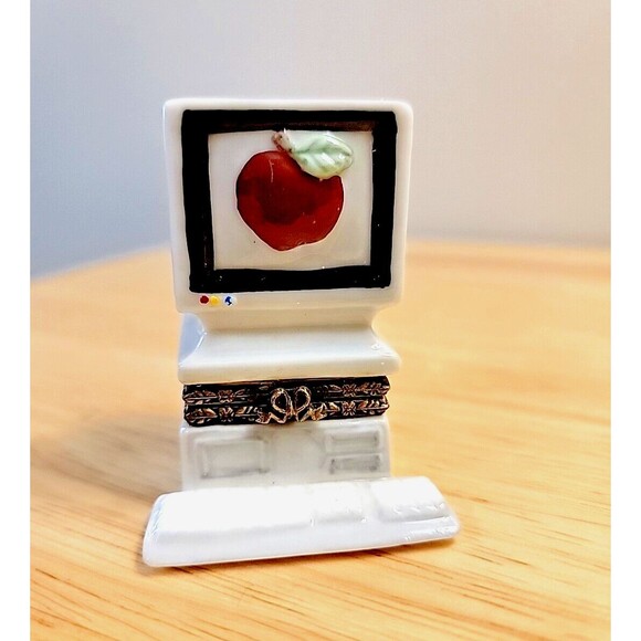 Unbranded | Other | Vintage Old Apple Desktop Computer Porcelain Hinged ...